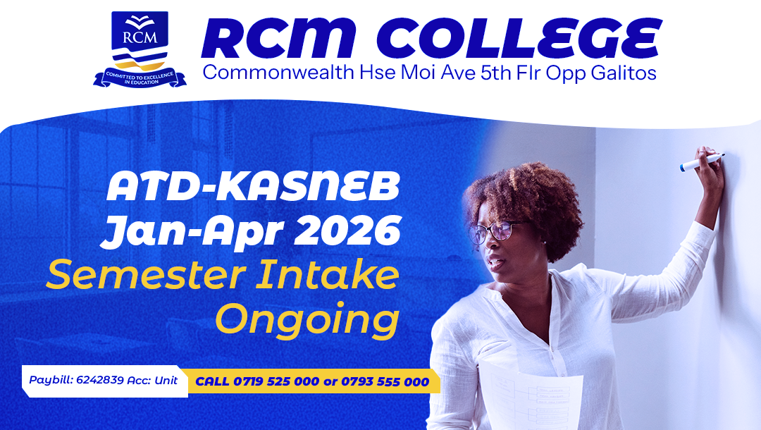 ATD- KASNEB January-April 2026 Semester Intake Ongoing | RCM Online College